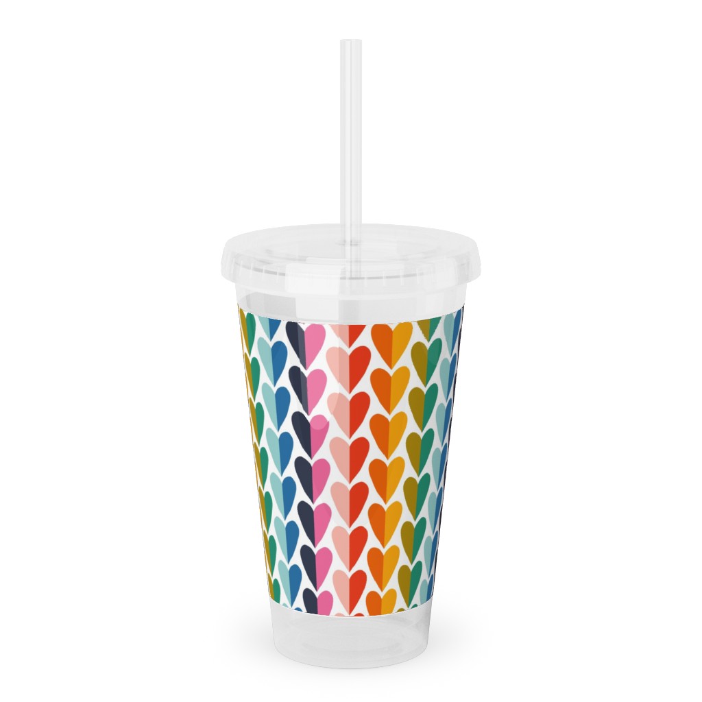 Rainbow of Love - Multi Acrylic Tumbler with Straw | Shutterfly