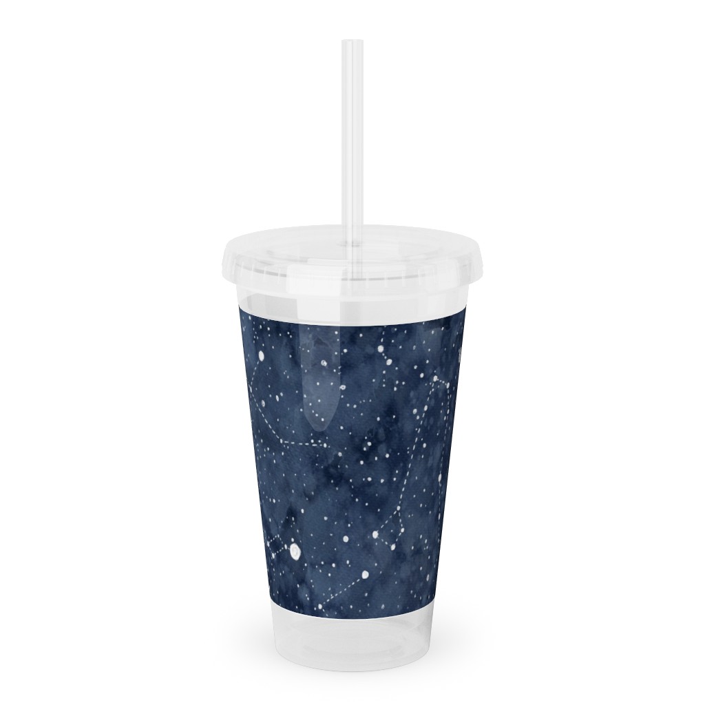 Star Constellations - Blue Acrylic Tumbler with Straw | Shutterfly