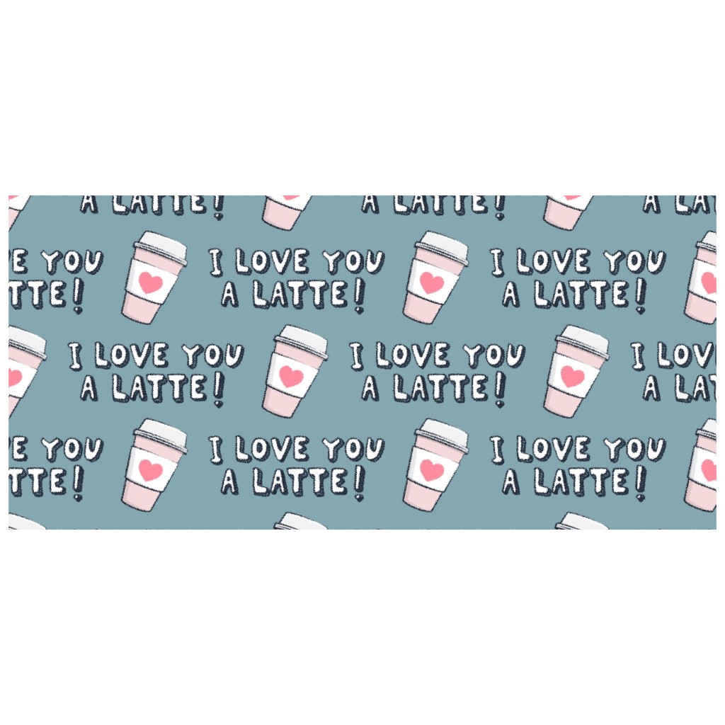 I Love You Latte! - Heart Coffee Cup - Blue Acrylic Tumbler with Straw ...