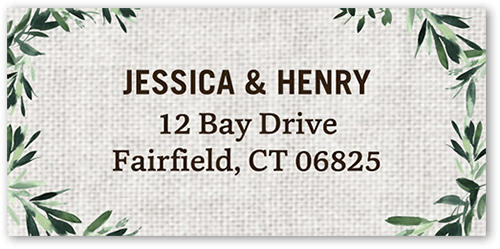 Textured Greenery Address Label by Yours Truly | Shutterfly