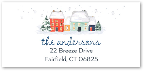Winter Village Address Label by Sarah Hawkins Designs | Shutterfly