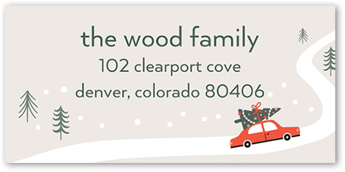 Gatefold Retro Tree Address Label by Yours Truly | Shutterfly