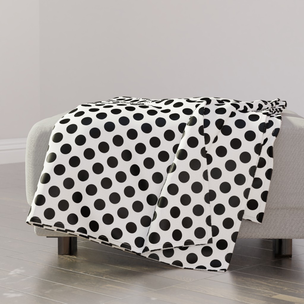 Polka Dot - Black and White Blanket | Shutterfly