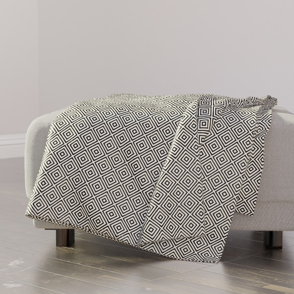 Diamond Pattern - Black and White Blanket | Shutterfly
