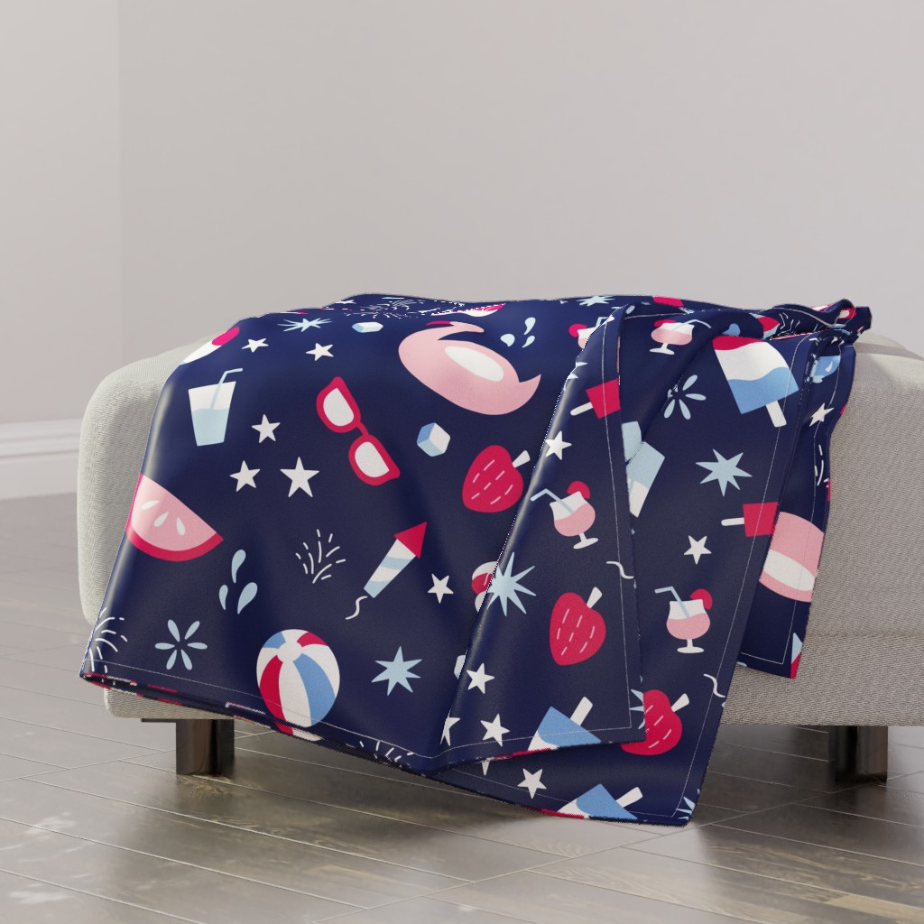 Patriotic Summer - Red, White and Blue Blanket | Shutterfly