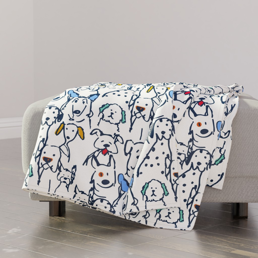 Color Pop Doodle Dogs Blanket | Shutterfly