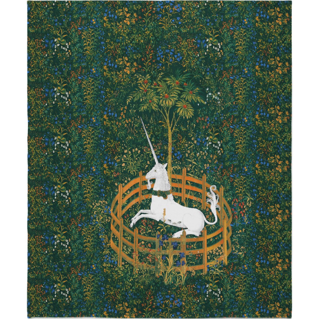 the Unicorn Is in Captivity Fleurs De Lynn Blanket | Shutterfly