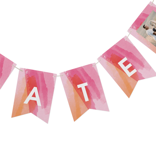 Watercolor Gradient Bunting Banner by Shutterfly | Shutterfly
