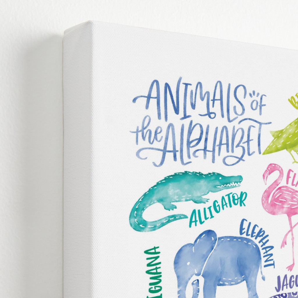 Animal Alphabet Watercolor Zoo Abcs - Multi Canvas Print | Shutterfly