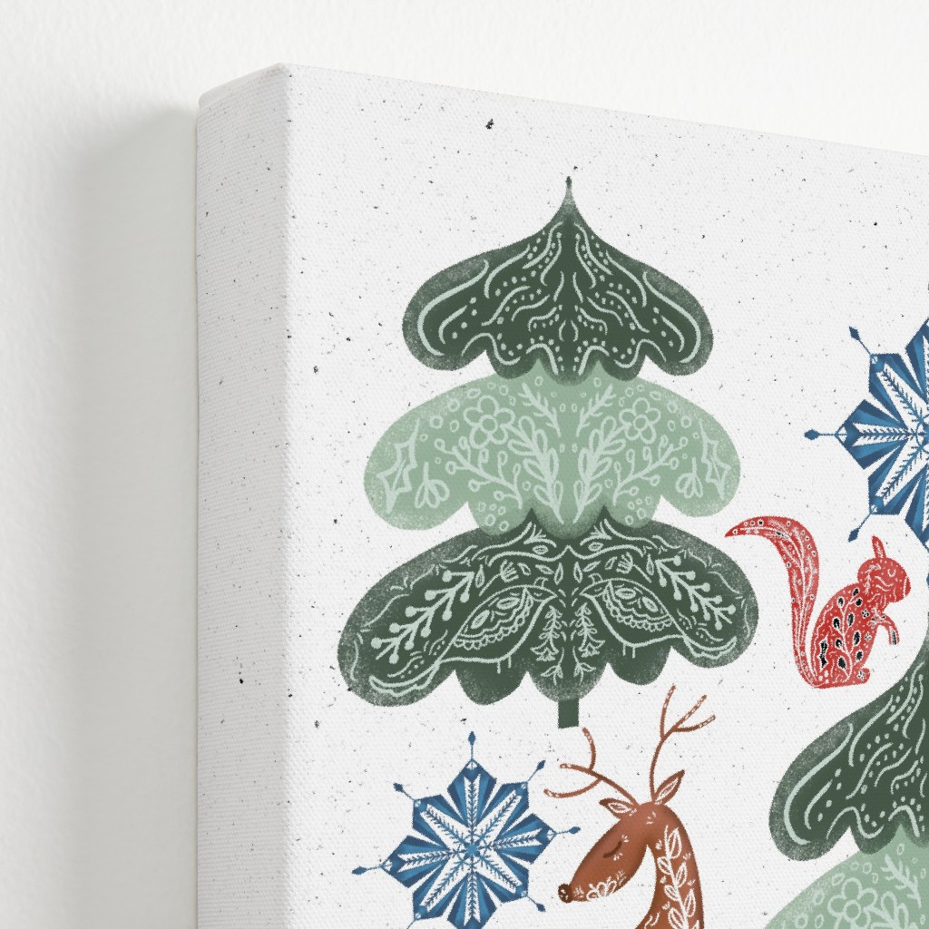 Scandi Woodland Forest & Animals - Green Print | Shutterfly