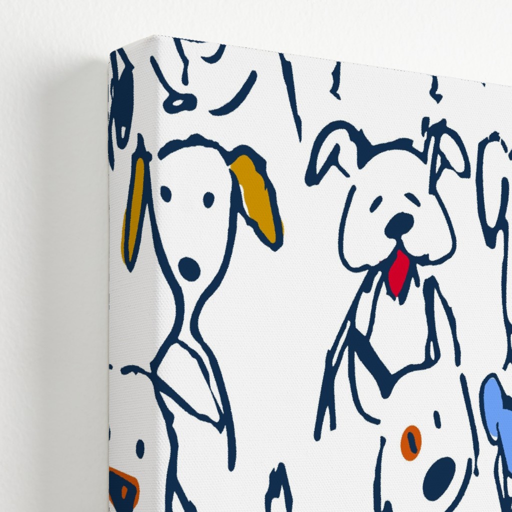 Color Pop Doodle Dogs Canvas Print | Shutterfly