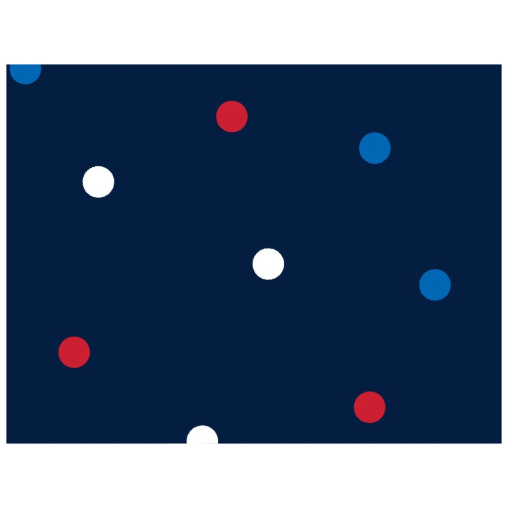 Mixed Polka Dots - Red White and Royal on Navy Blue Stainless Mug ...