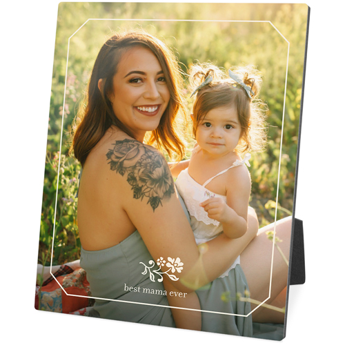 Block Print Floral Desktop Plaque | Home Decor | Shutterfly