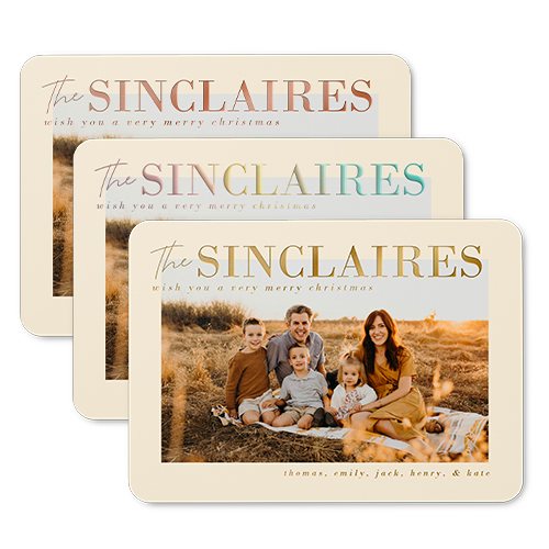 Editable Arch Overlap 5x7 Personalized Foil Card by Yours Truly ...