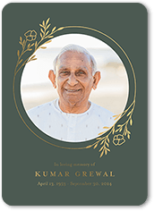 Gold Sympathy Cards | Memorial & Funeral Cards | Shutterfly