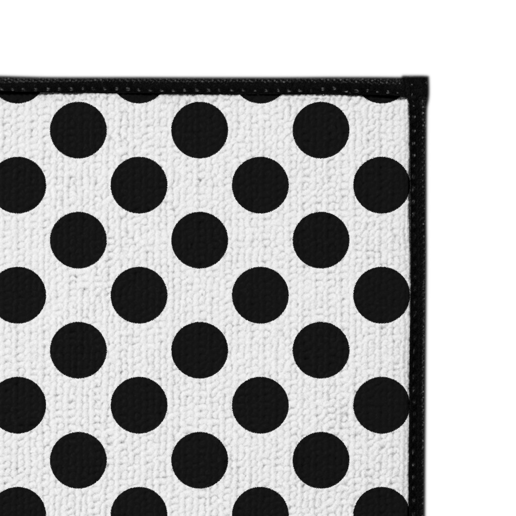 Polka Dot - Black and White Door Mat | Shutterfly