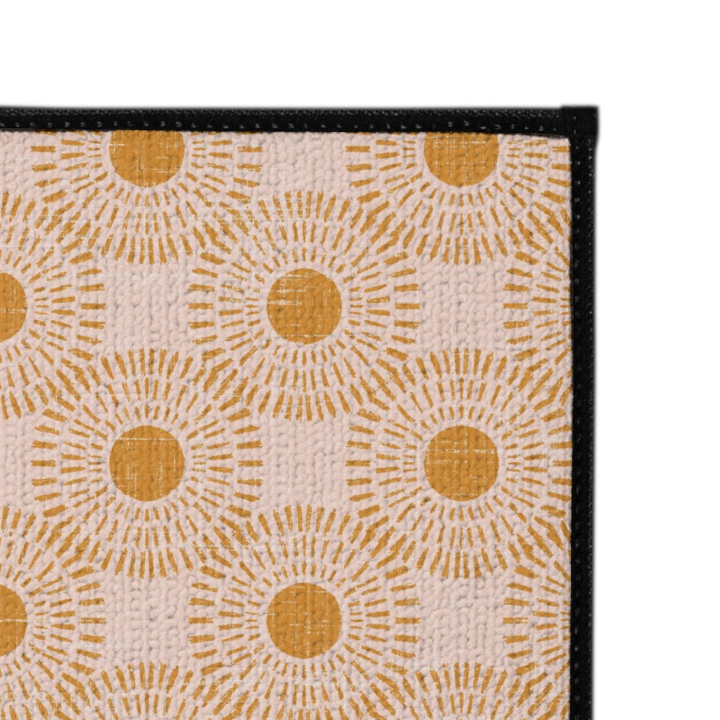 Sunburst - Pale Pink and Burnt Orange Door Mat | Shutterfly