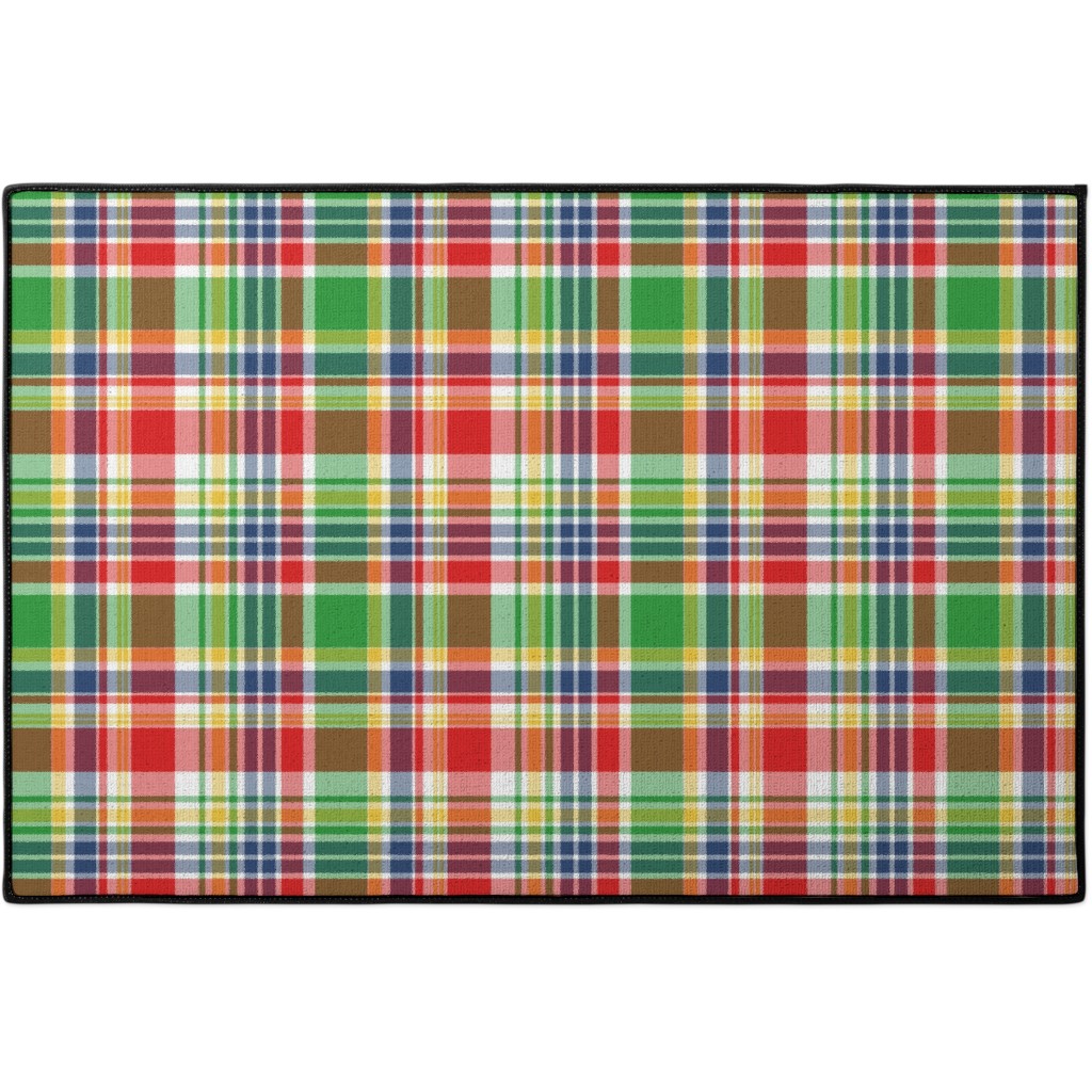 Plaid - Multi Bright Door Mat | Shutterfly