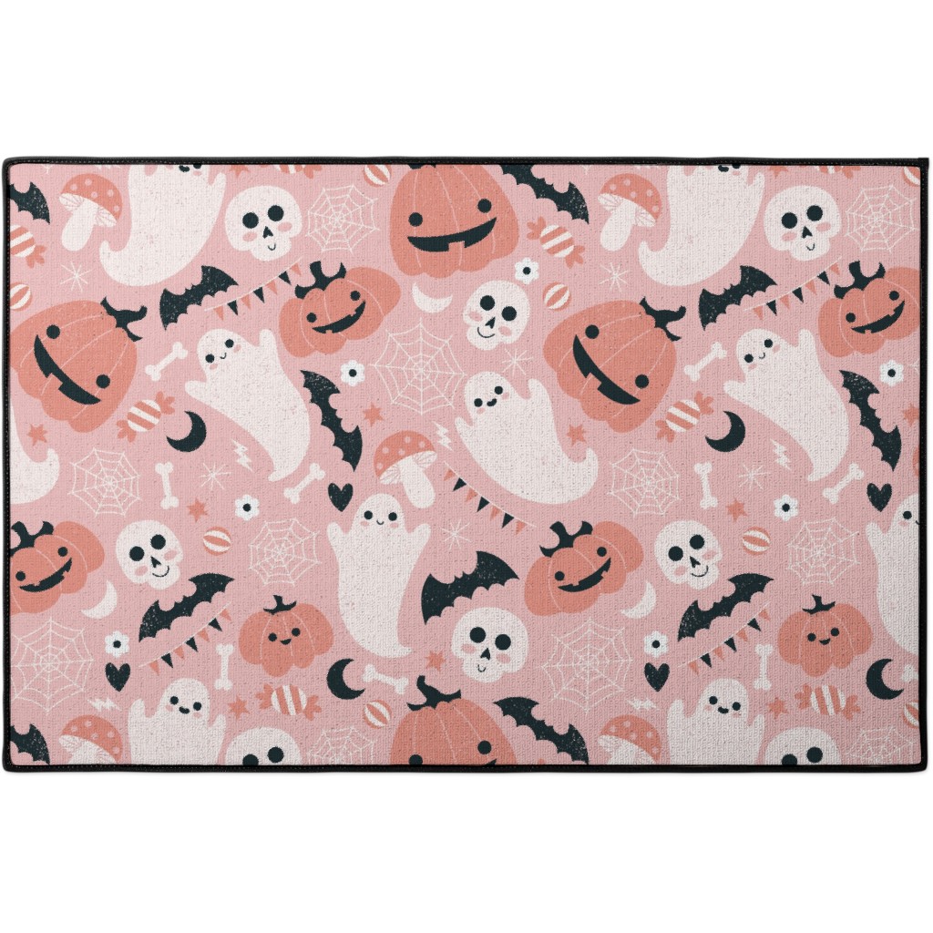 Non-Spooky Halloween - Pink Door Mat | Shutterfly