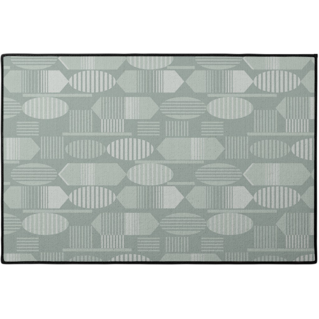 Ovals and Arrows - Neutral Sage Door Mat | Shutterfly