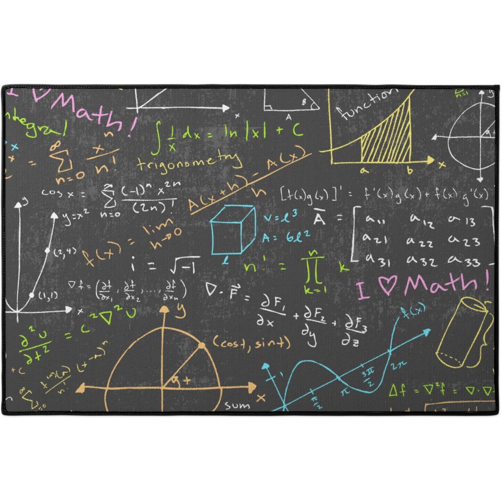 Math Lessons - Gray Door Mat | Shutterfly
