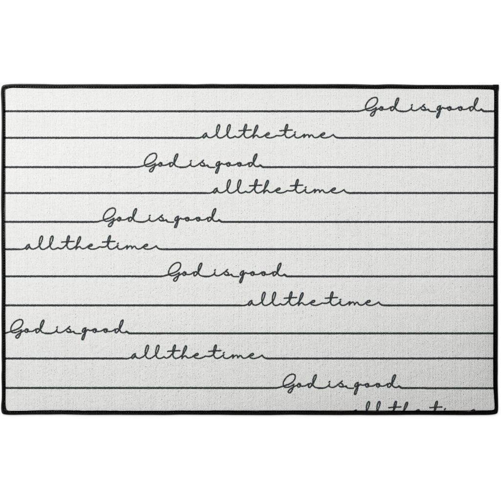 God Is Good Print - Neutral Door Mat | Shutterfly