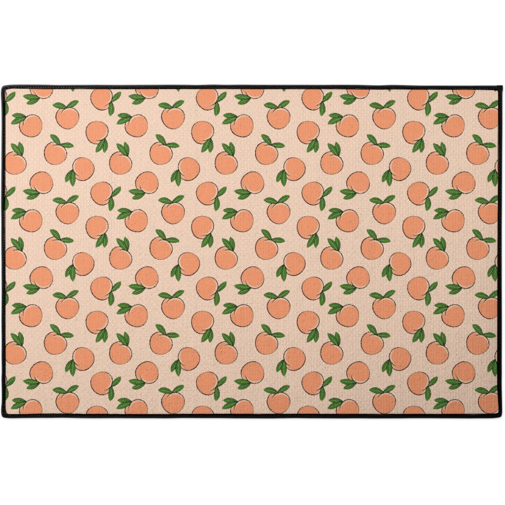 Peachy Polka Dots - Peach Door Mat | Shutterfly