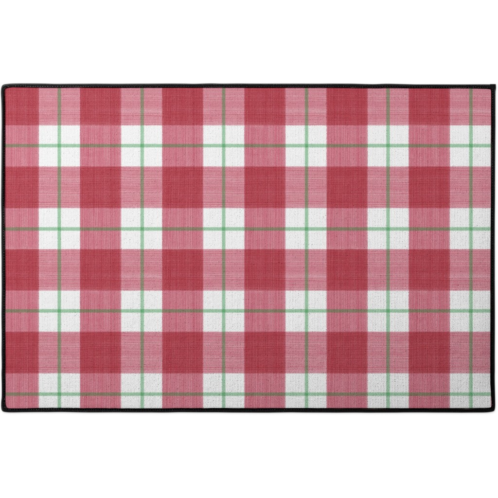 Double Plaid Door Mat | Shutterfly
