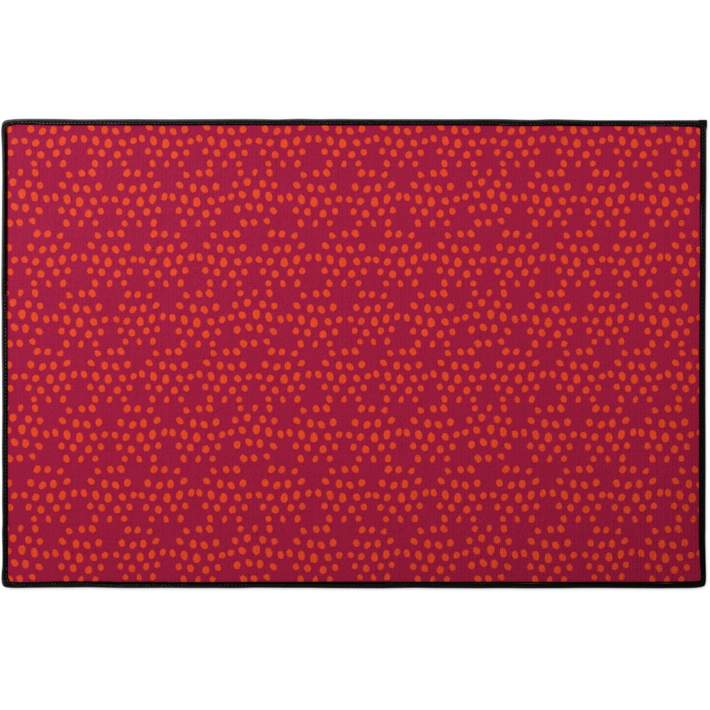 Hexagon Dots - Red and Orange Serving Platter | Shutterfly