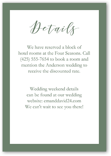 Botanical Edge Enclosure Card by Yours Truly | Shutterfly