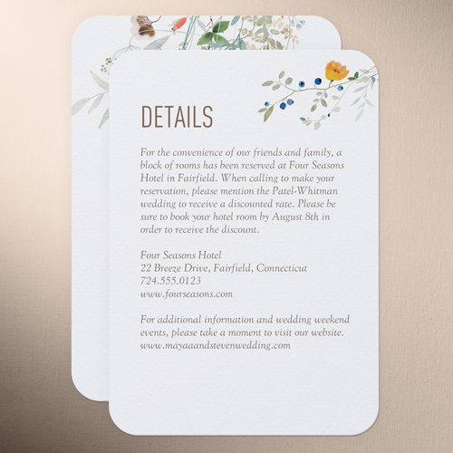 Tranquil Flowers Enclosure Card by Yours Truly | Shutterfly