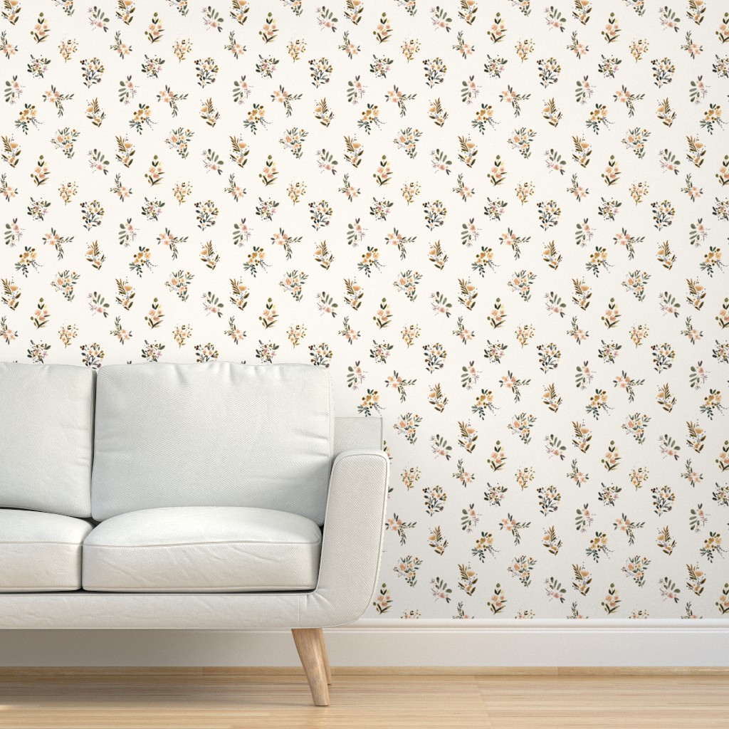 Meadow Floral - Neutral Wallpaper | Shutterfly