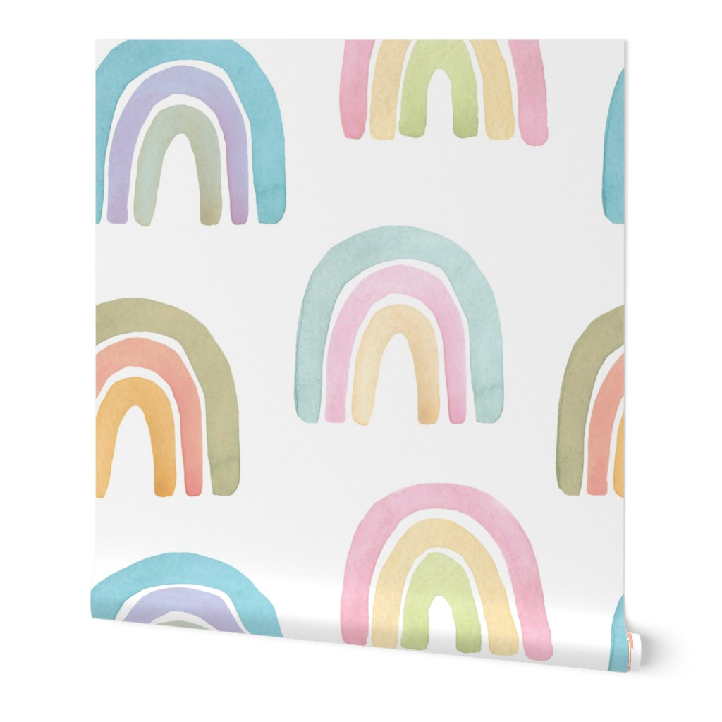 Watercolor Rainbows - Pastel Wallpaper | Shutterfly