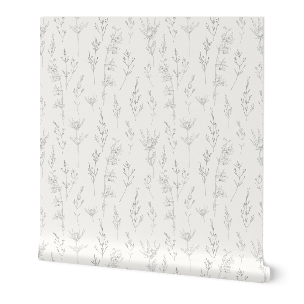 Wild Weed - Grey Wallpaper | Shutterfly