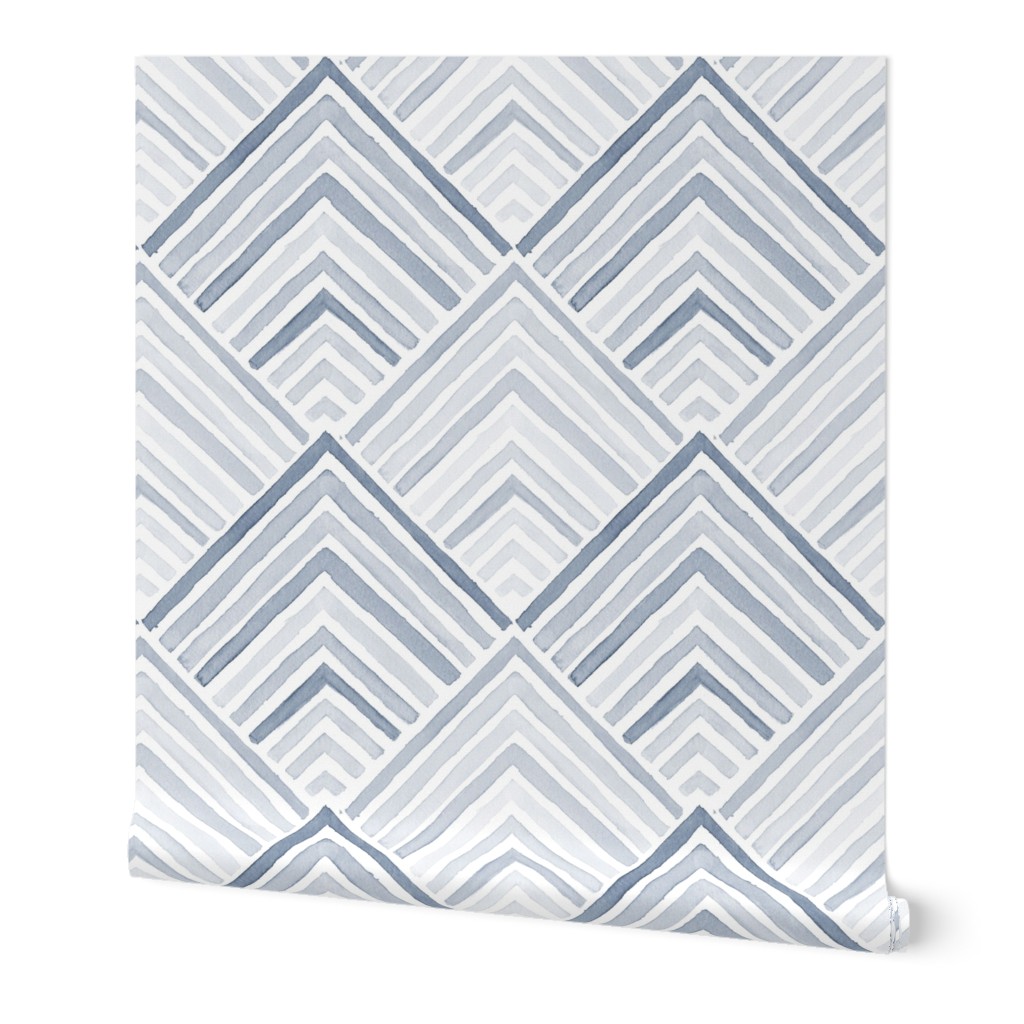 Seaside Coolscape Watercolors - Blue Gray Wallpaper | Shutterfly