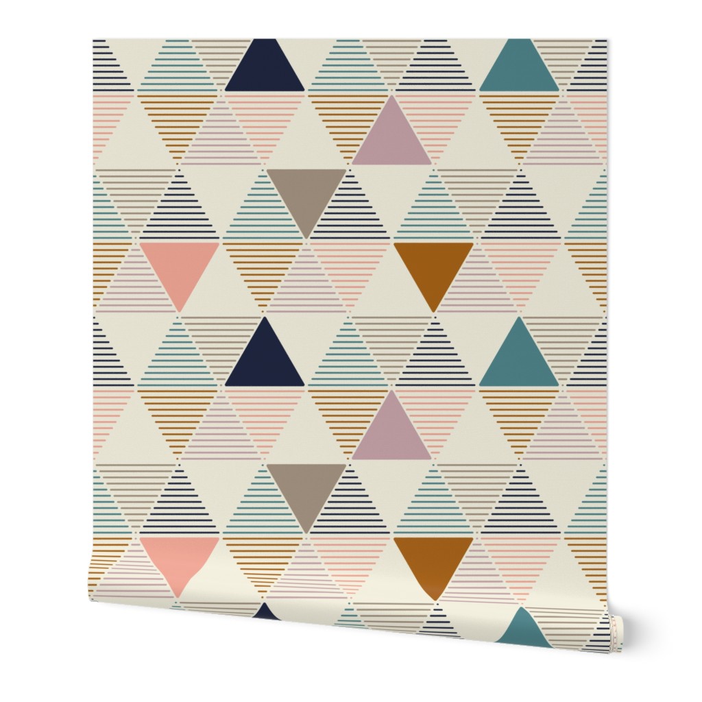 Vintage Modern Geometric - Multi Wallpaper | Shutterfly