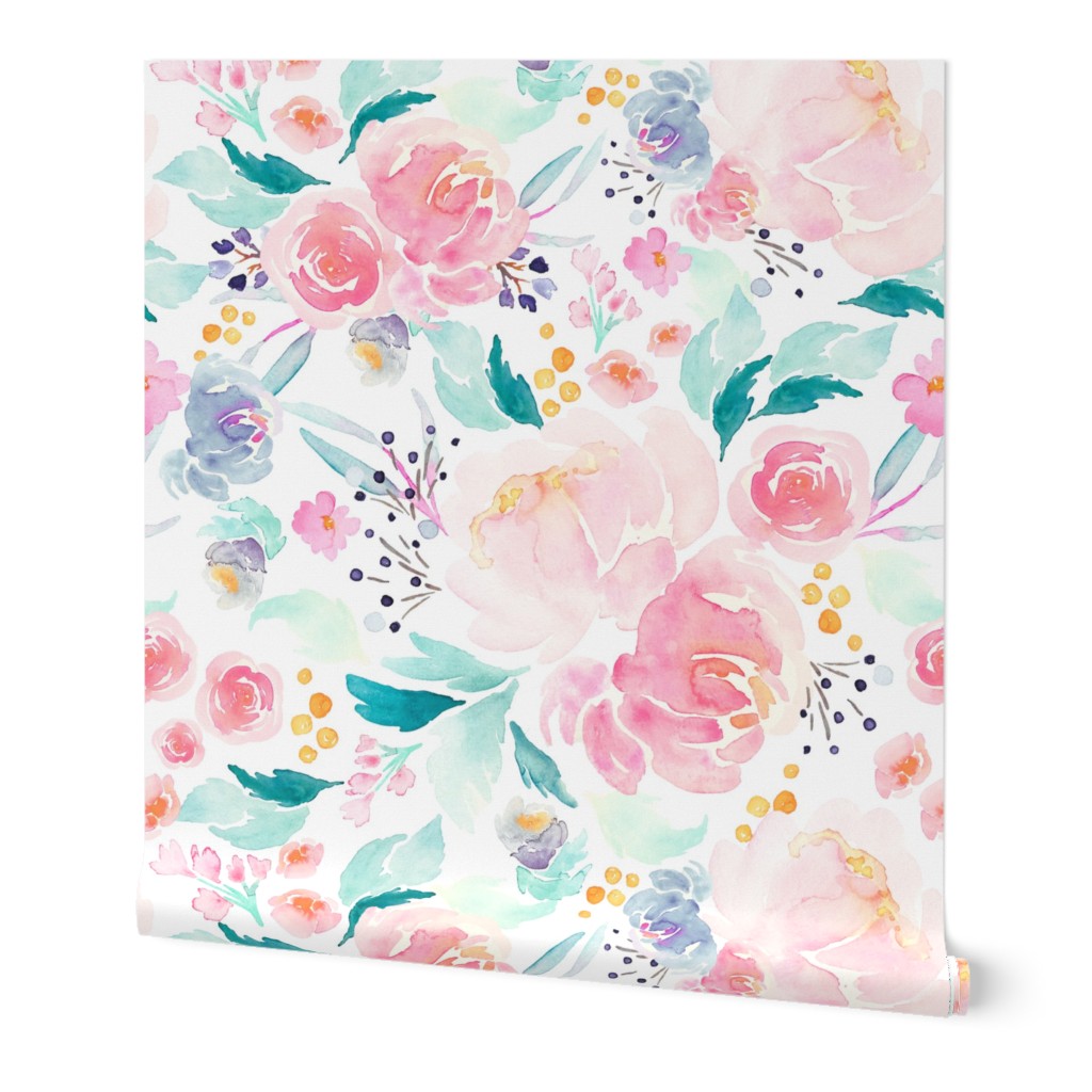 Mermaid Lagoon Floral - Multi Wallpaper | Shutterfly