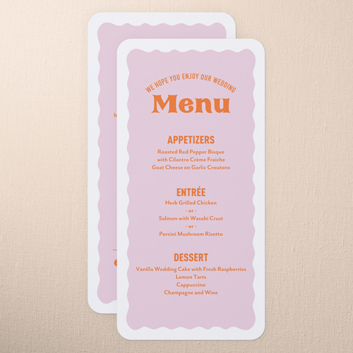 Vintage Vibes 4x8 Wedding Menu by Blonde Designs | Shutterfly