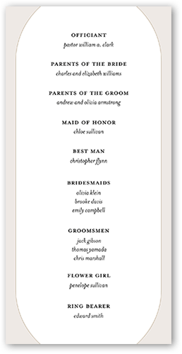 Elegant Essence 4x8 Wedding Program by Blonde Designs | Shutterfly