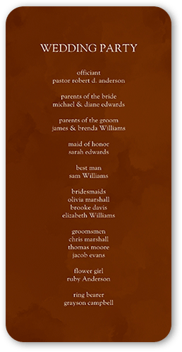 Reflective Rings 4x8 Wedding Program by Yours Truly | Shutterfly