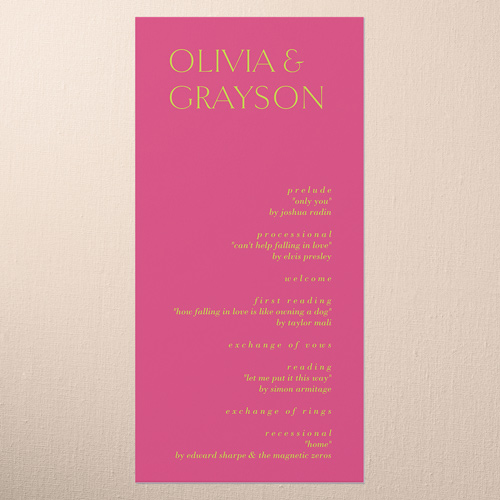 Editable Edition 4x8 Wedding Program by Yours Truly | Shutterfly