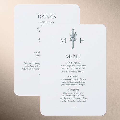 Editable Icon 5x7 Wedding Menu by Yours Truly | Shutterfly