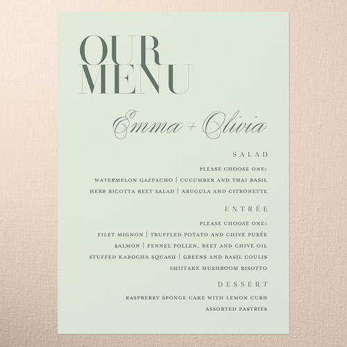 Wedding Menu Templates | Shutterfly