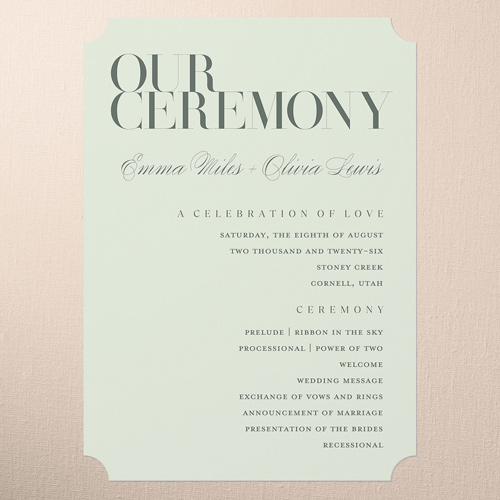 Black Wedding Programs | Shutterfly