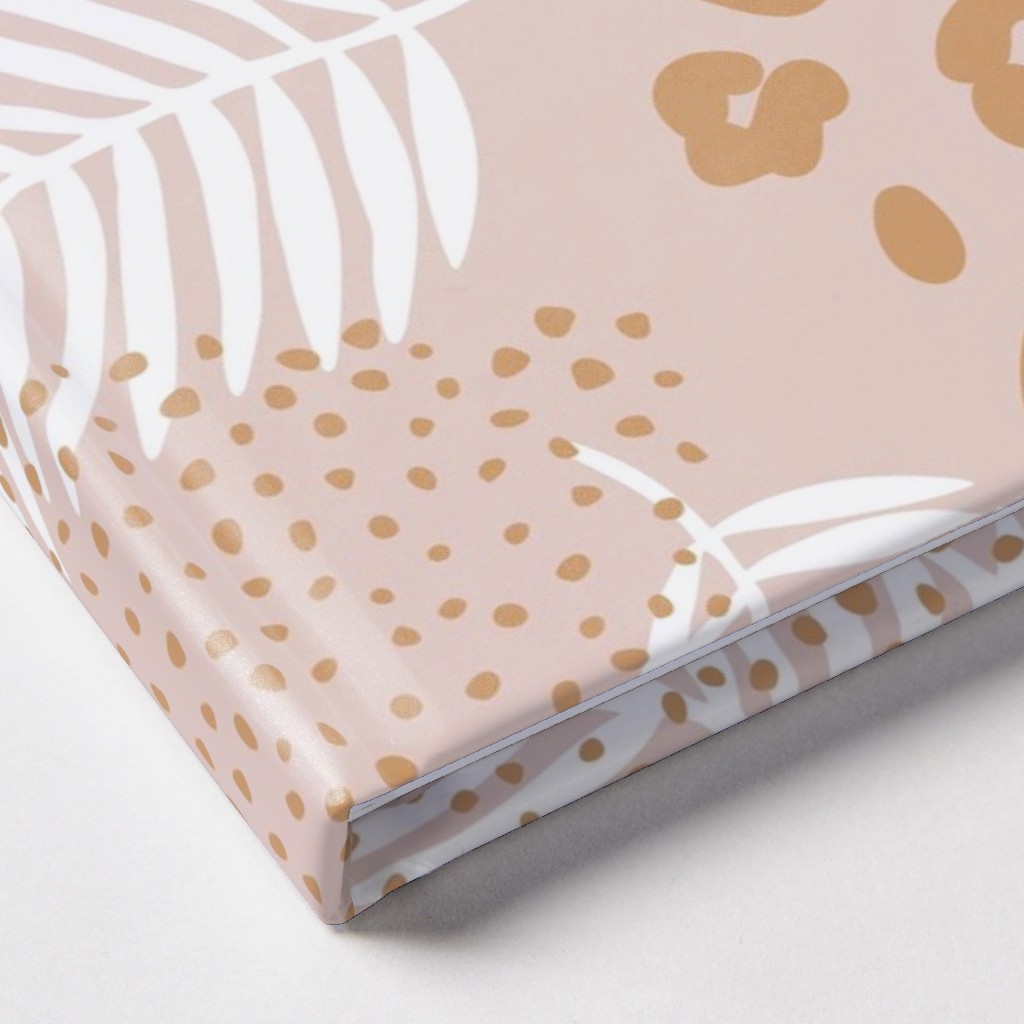 Palm Leaves and Animal Panther Spots - Beige Journal | Shutterfly