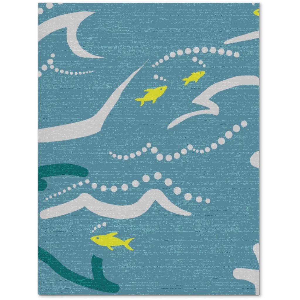 Mid Century Fish and Waves Journal | Shutterfly