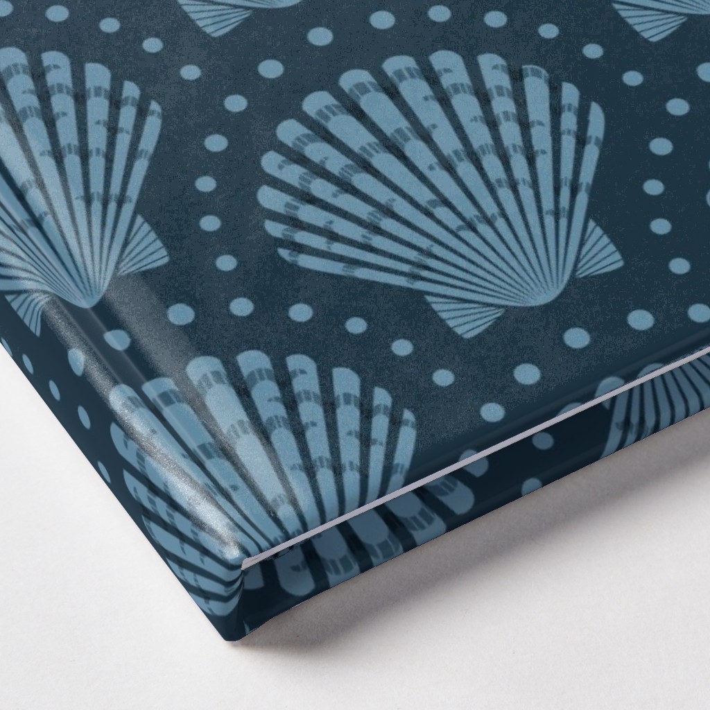 Pretty Scallop Shells - Navy Blue Journal | Shutterfly