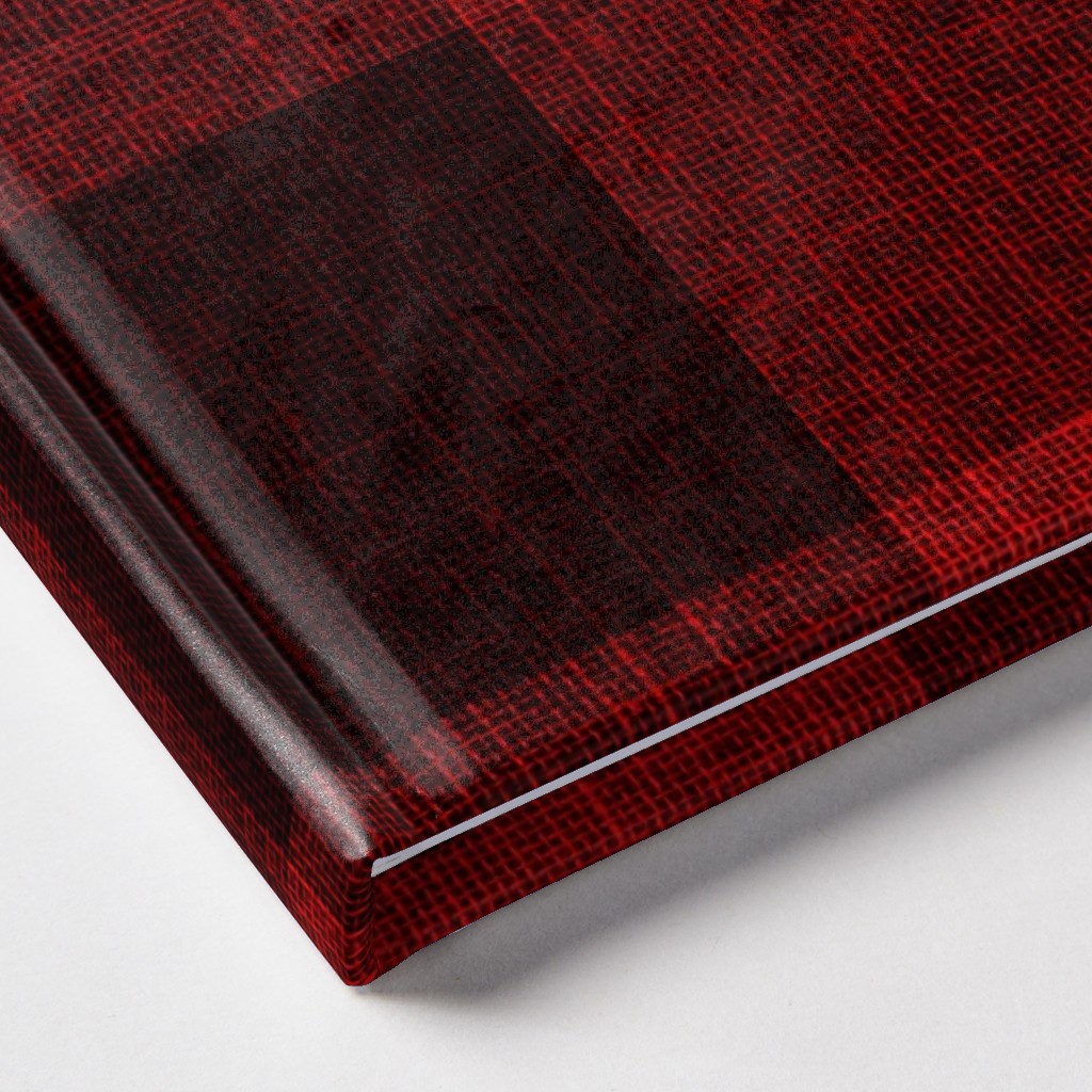 Linen Look Gingham Lumberjack - Red, Black Journal | Shutterfly