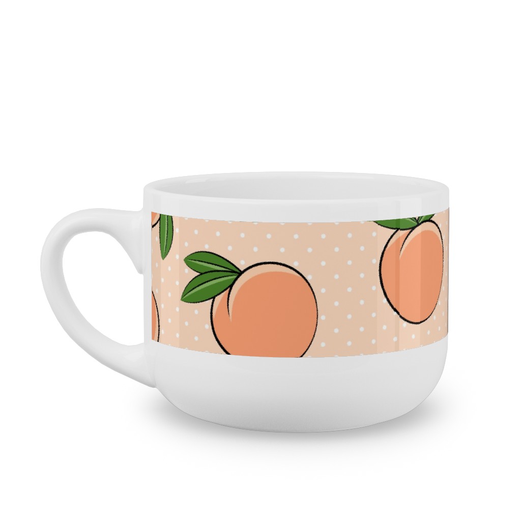 Peachy Polka Dots - Peach Latte Mug | Shutterfly