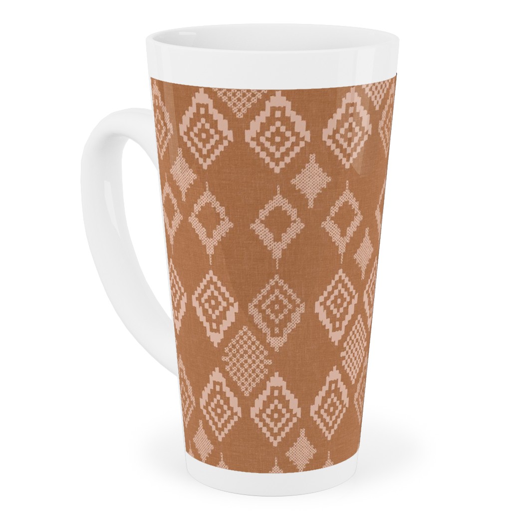 Boho Fair Isle - Rust Tall Latte Mug | Shutterfly